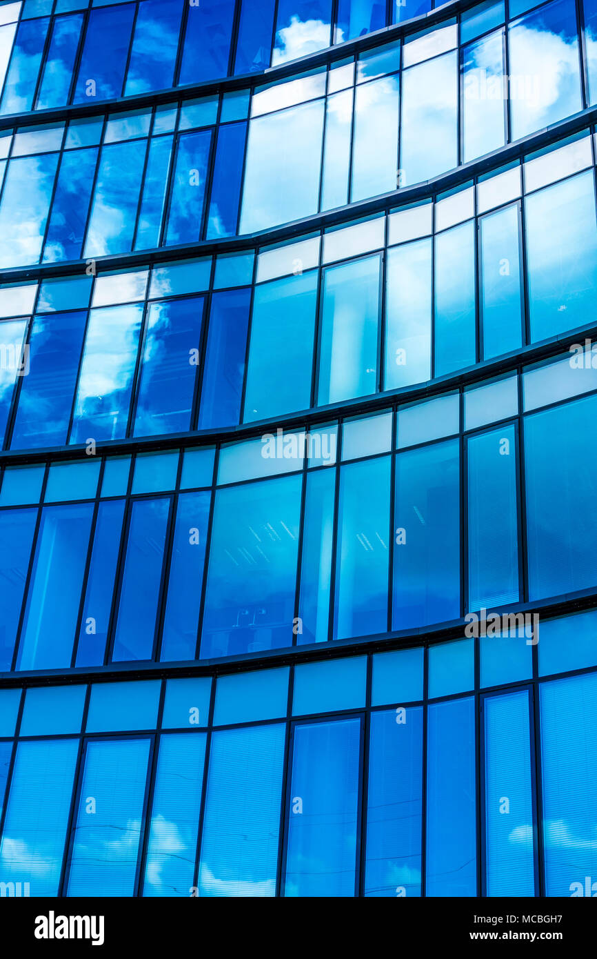 Modern windows mosaic in contemporary modular facade system Stock Photo ...