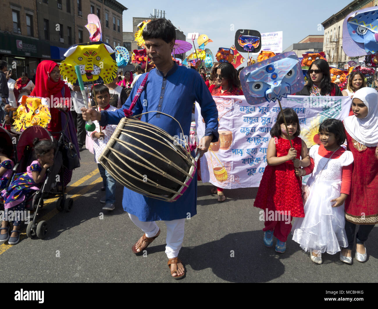 Bengali New Year Festival and Parade in the "Little Bangladesh" section of Kensington in ...