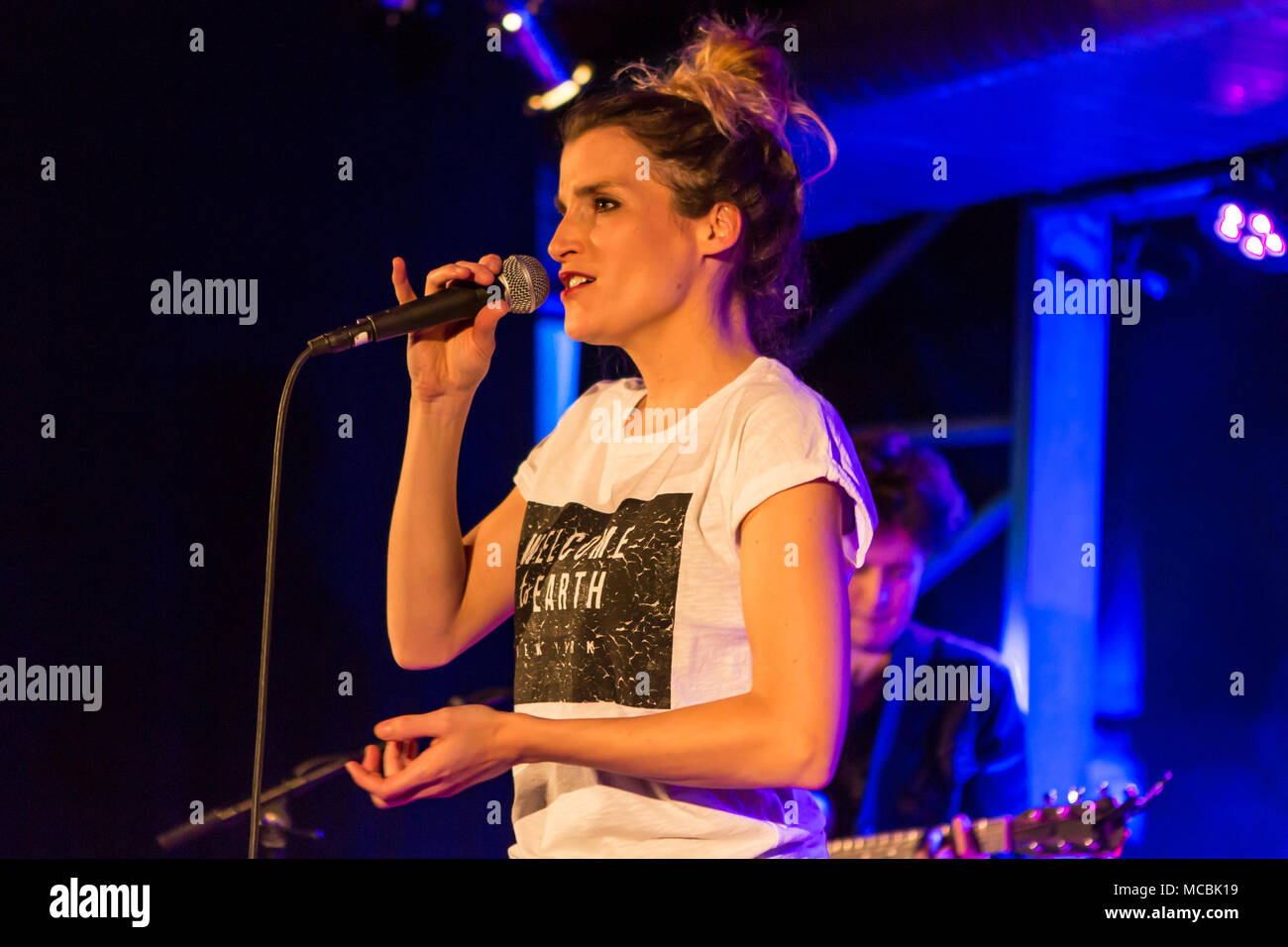 The Swiss singer and songwriter Lina Button live at the Schüür Lucerne ...