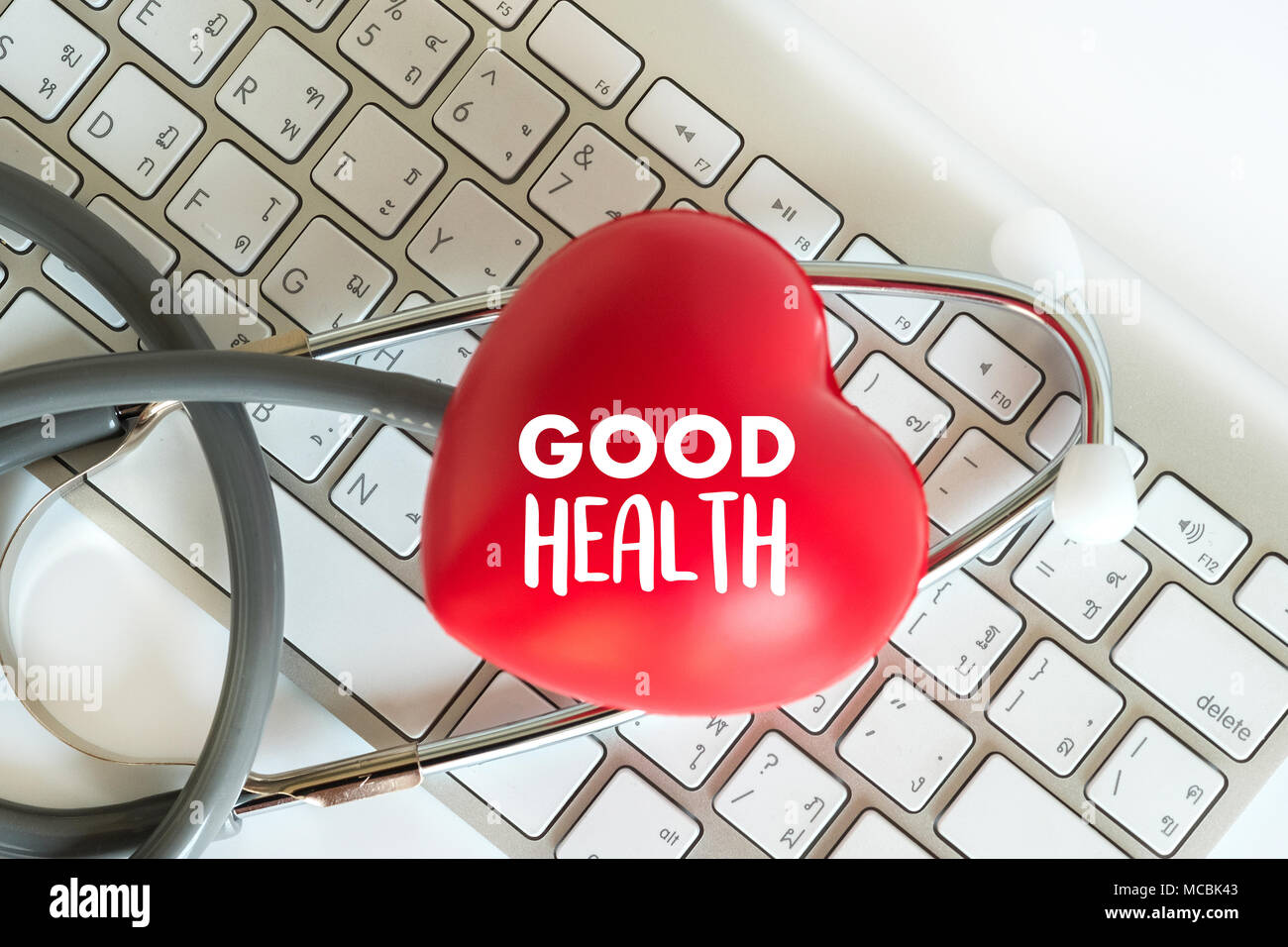 Healthcare medical Good health food Healthy medical equipment on top ...