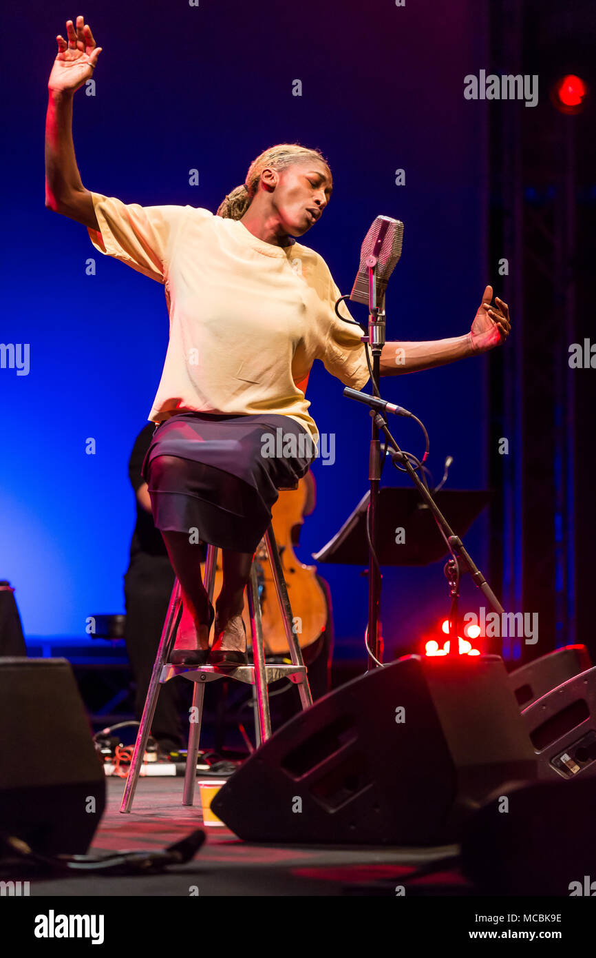 The British singer and songwriter Ala. ni live at the Blue Balls ...