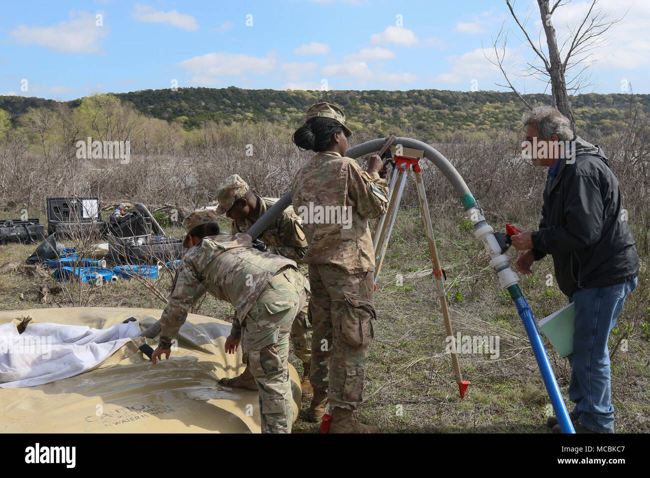 Soldiers from 289th Quartermaster Company (289th QM Co.), 553D Combat ...