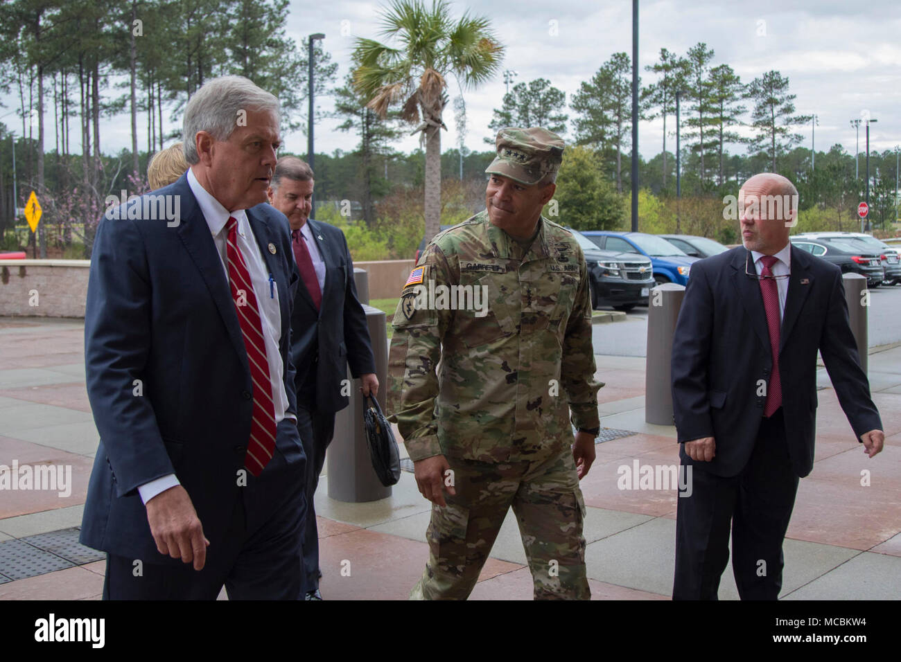 Lt. Gen. Michael Garrett, the U.S. Army Central commander, greets U.S ...