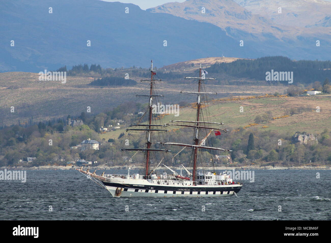 Stavros S Niarchos, a square-rigged vessel operated by the Tall Ships ...