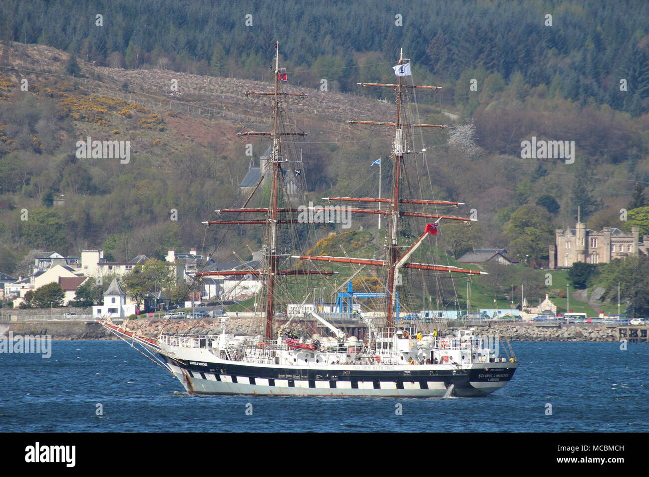 Stavros S Niarchos, a square-rigged vessel operated by the Tall Ships ...