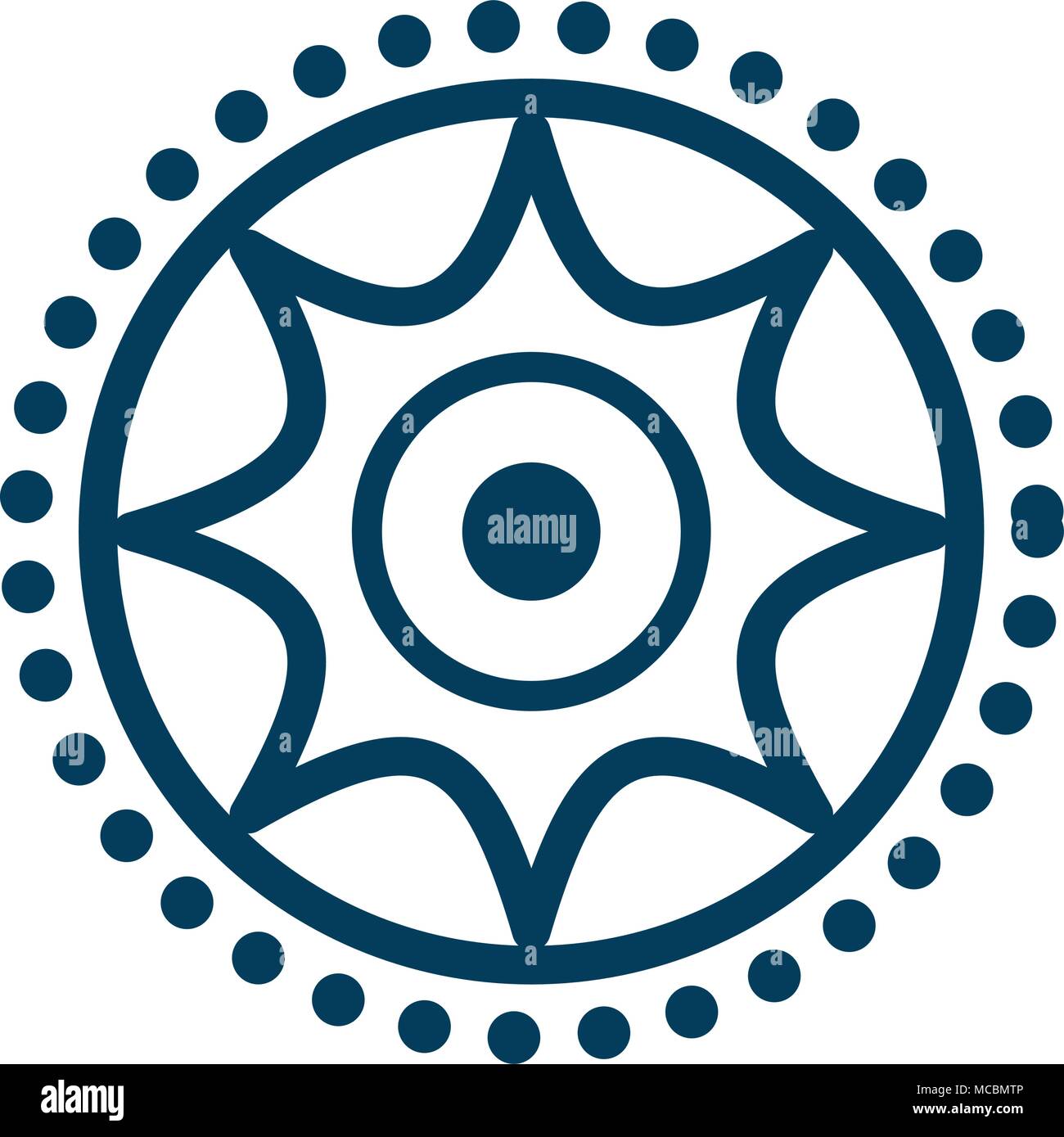 monochrome and circular mandala vector illustration design Stock Vector ...