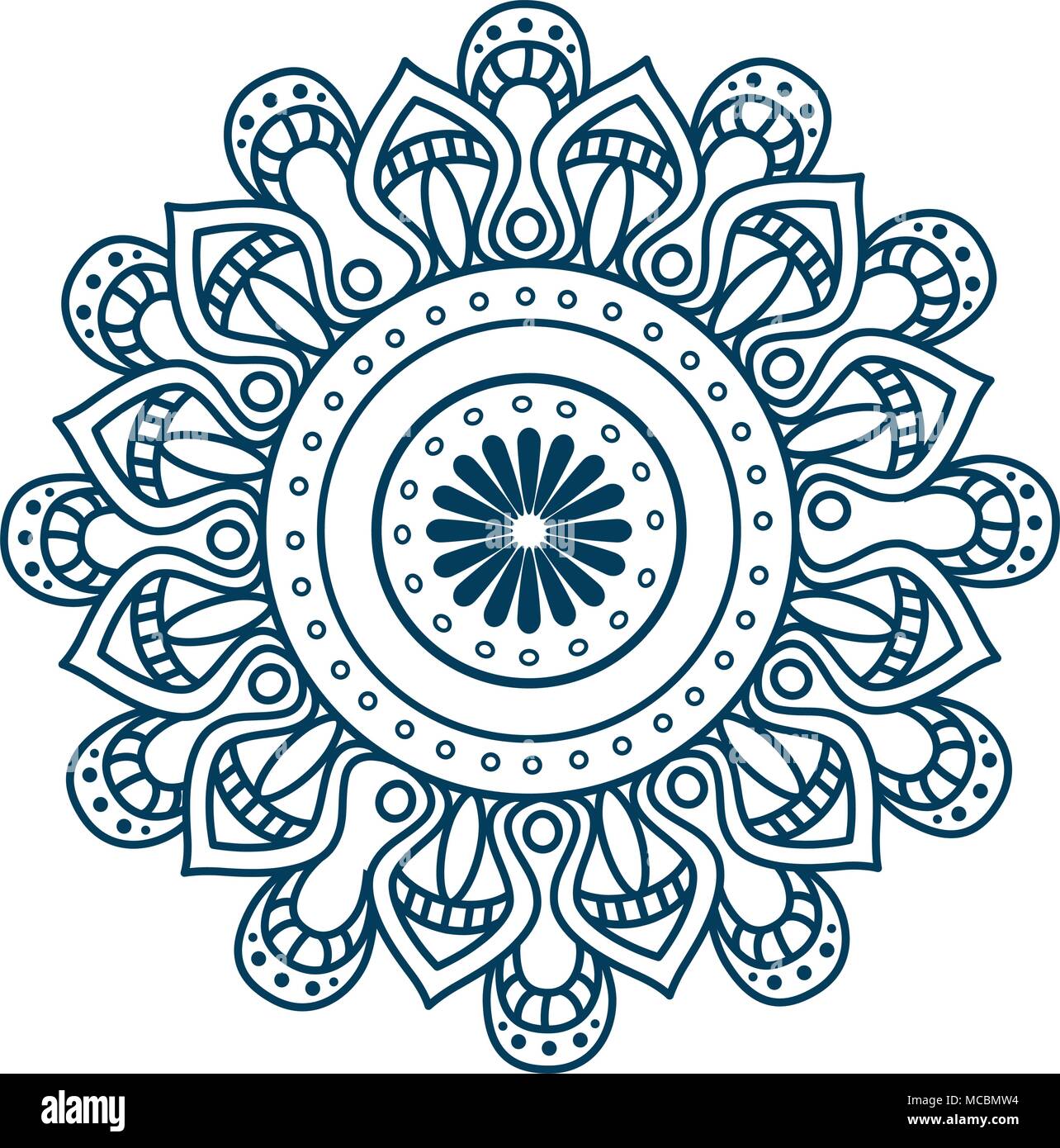 monochrome and circular mandala vector illustration design Stock Vector ...