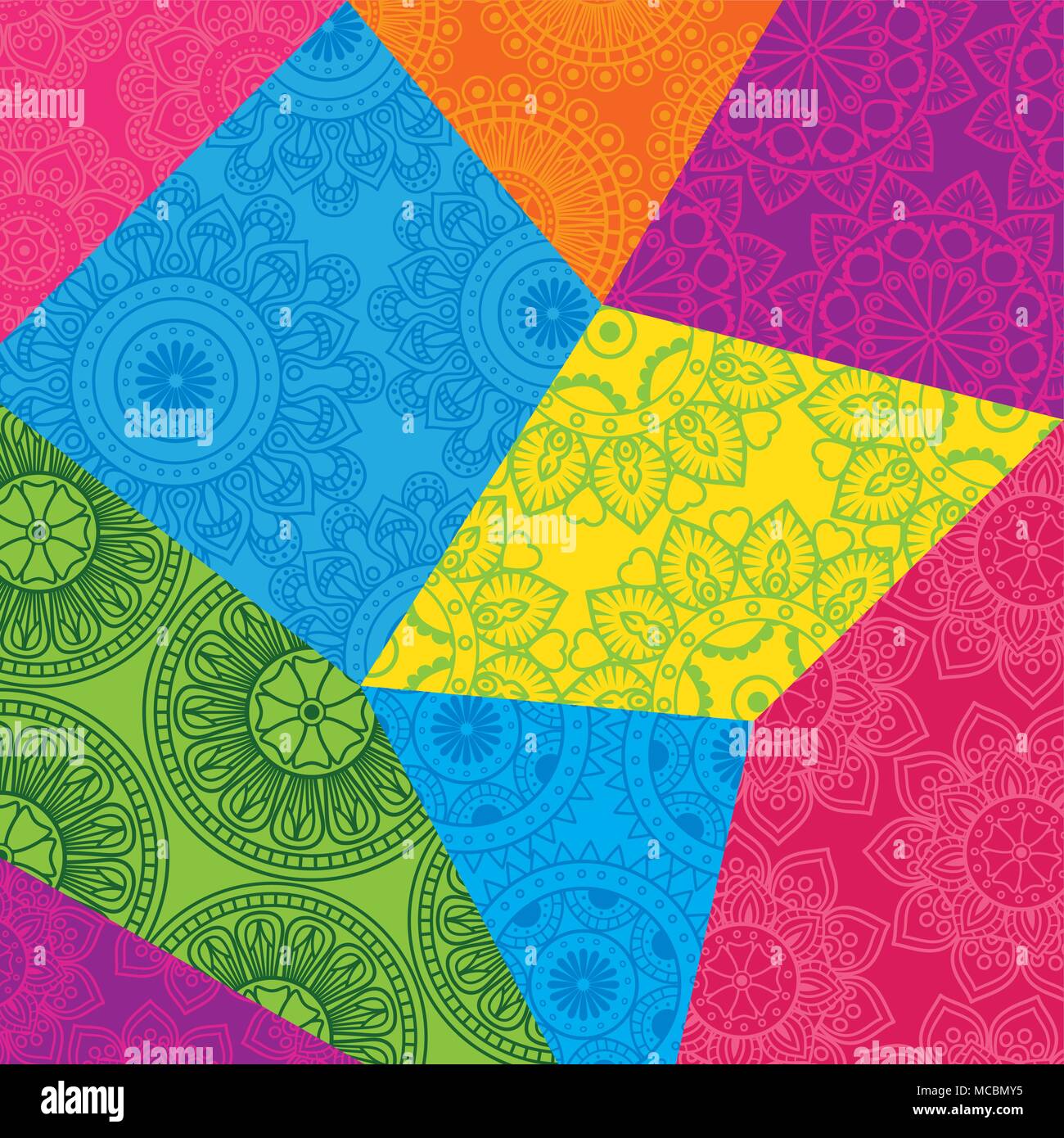 colorful and circular mandalas pattern backgroundvector illustration ...