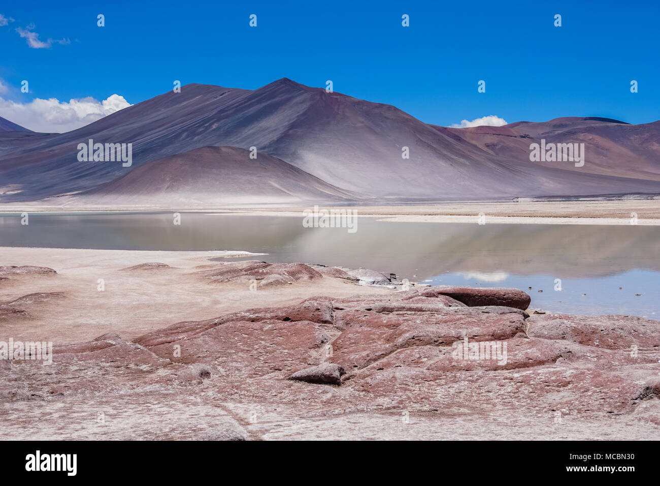 The Atacama Lakes and Mountains Stock Photo - Alamy