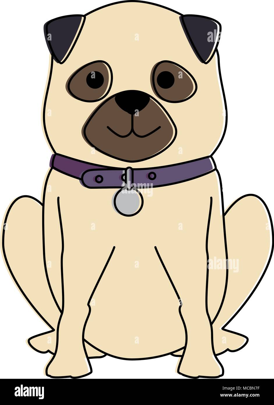 cute dog breed character vector illustration design Stock Vector Image ...