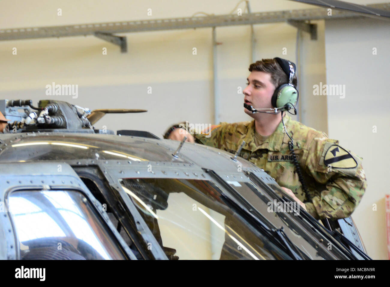 Spc. Damian Murry from C Company, 2-227th Aviation Regiment, 1st Air ...