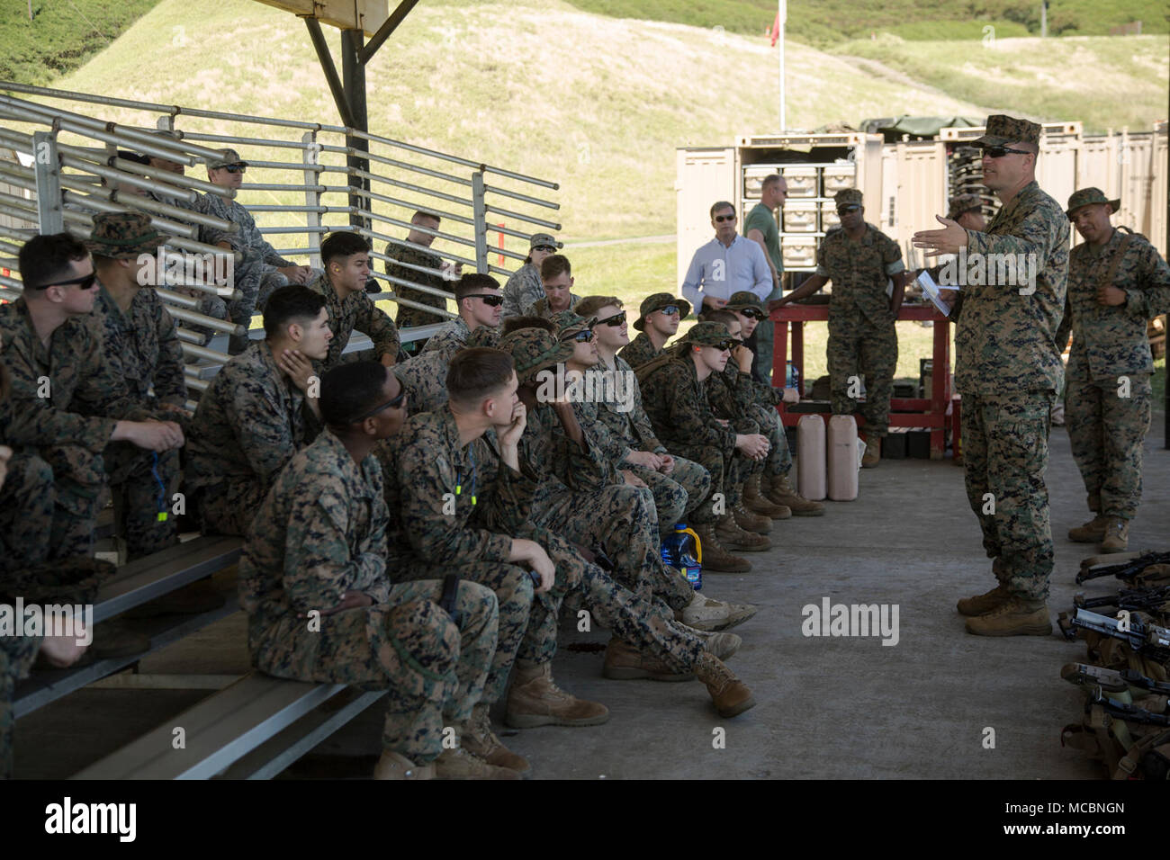U.S. Marine Corps Chief Warrant Officer 2 Joshua Grayek, a battalion ...
