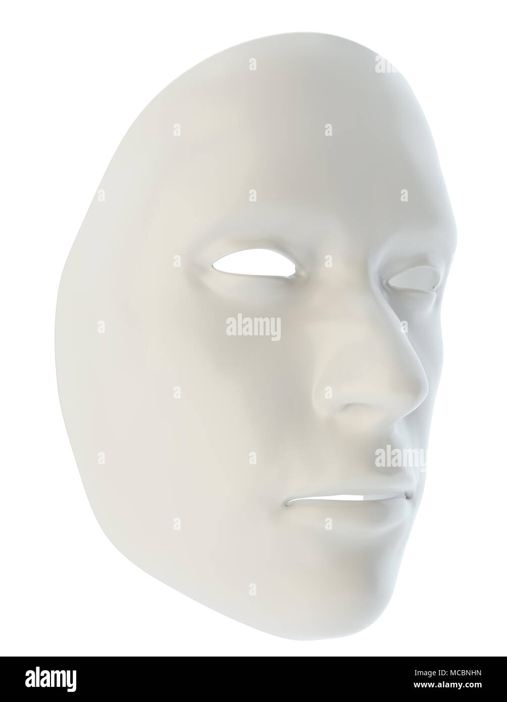 White mask similar to the robot's face Stock Photo - Alamy