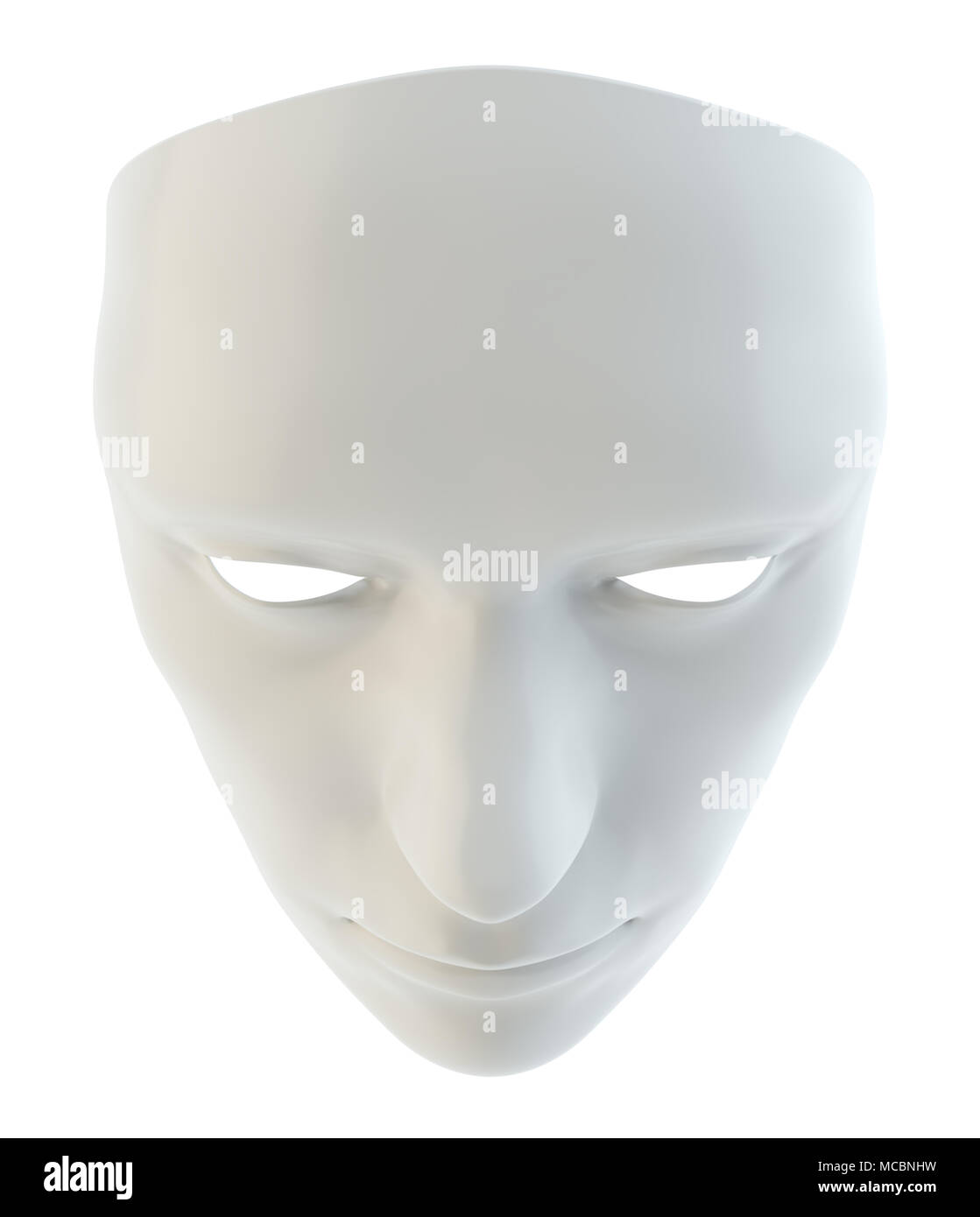 White mask similar to the robot's face Stock Photo - Alamy
