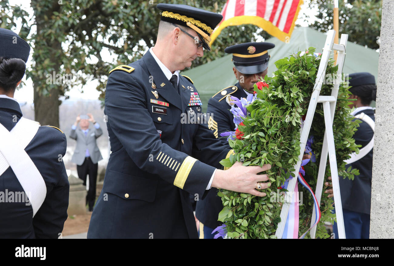 Brig. Gen. Jeffrey W. Drushal, commandant, and Sgt. Maj. Eddie R. Camp ...