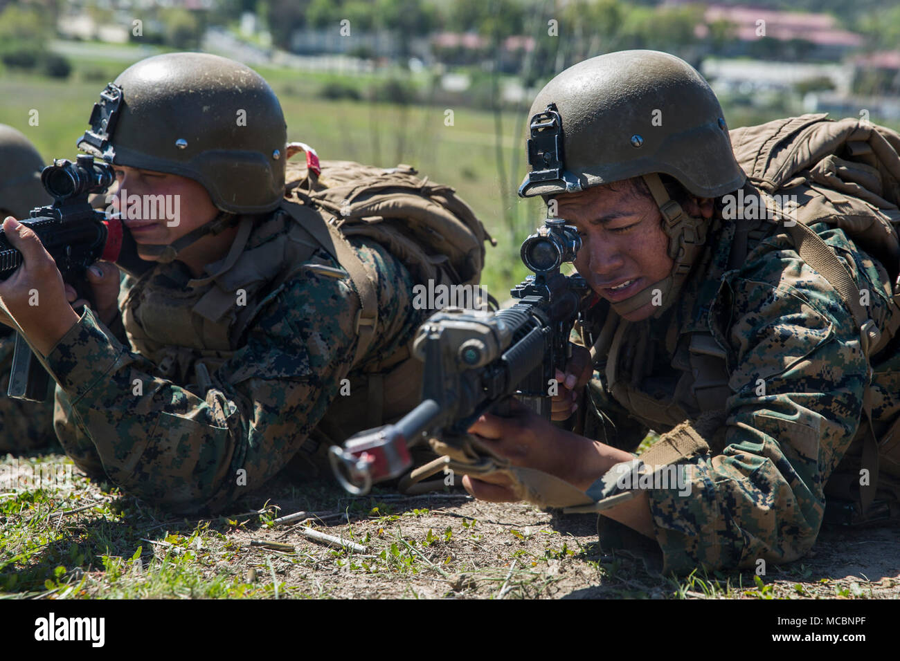 U.S. Marines with Golf Company, Marine Combat Training Battalion (MCT ...