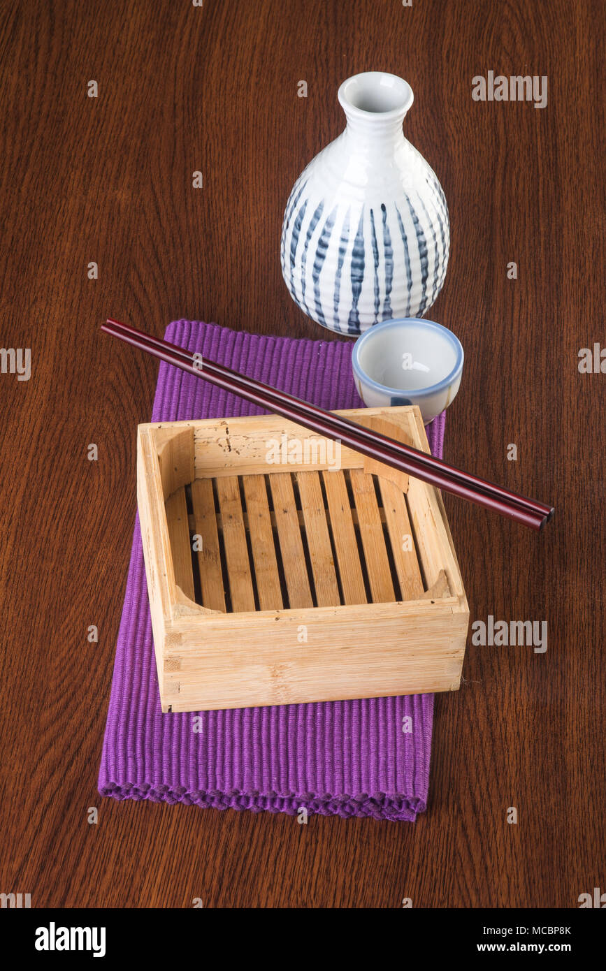 japanese cuisine. sake on background Stock Photo - Alamy