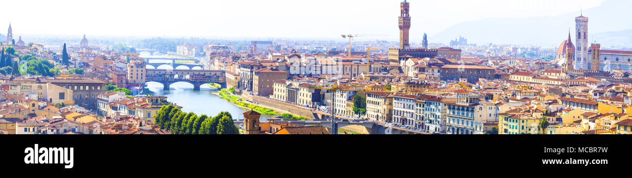 Panorama Beautiful view in Florence (Firenze) cityscape, Italy Stock ...