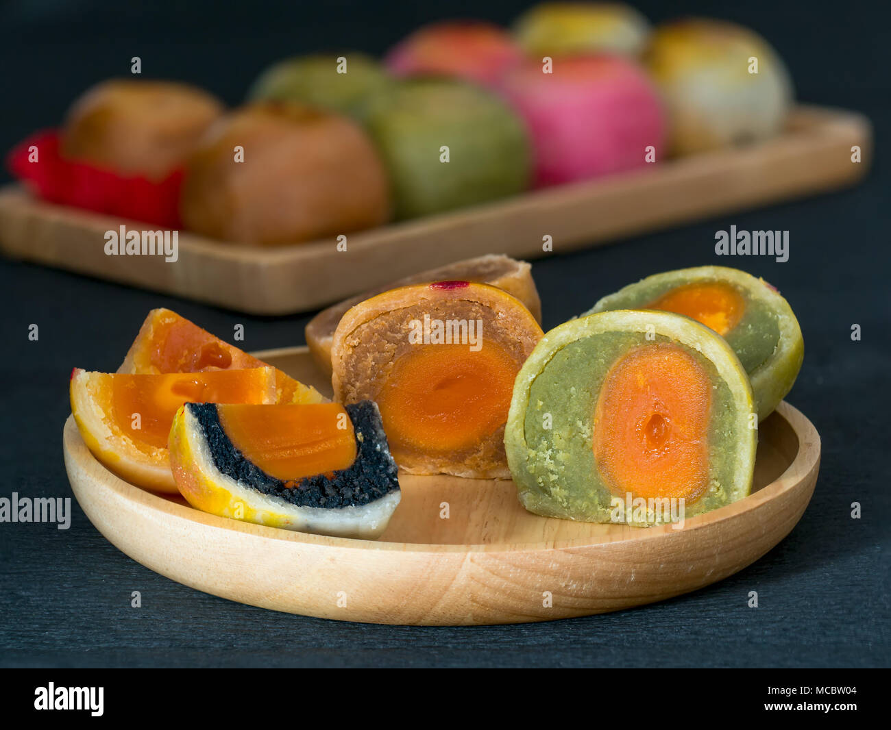 Chinese moon cake dark hi-res stock photography and images - Alamy