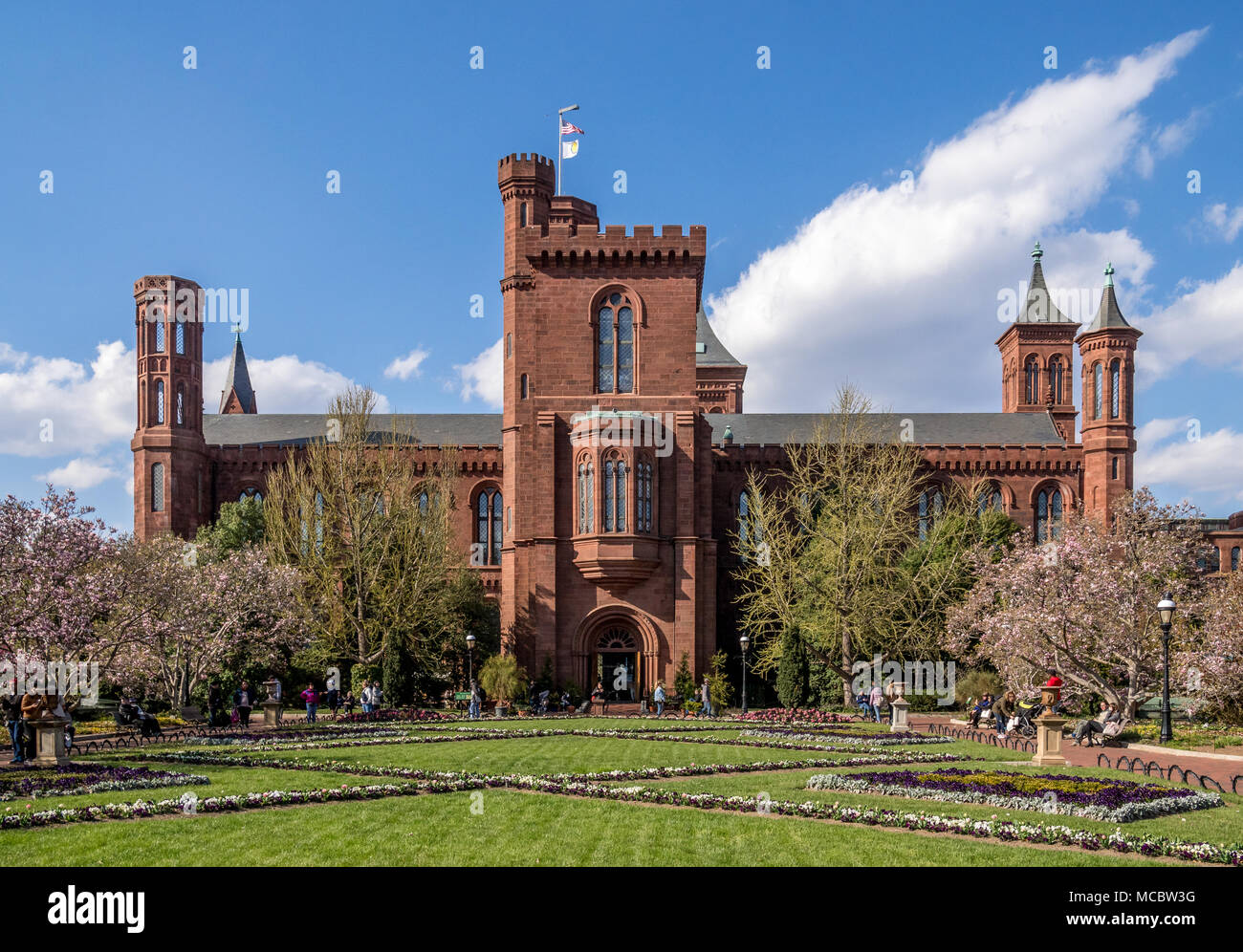 Smithsonian Institution Building with its garden Stock Photo - Alamy