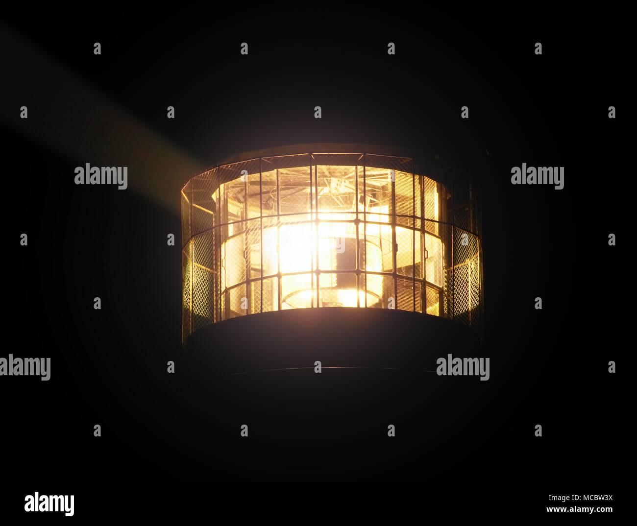 Shinning lighthouse lamp fresnel lens hi-res stock photography and ...