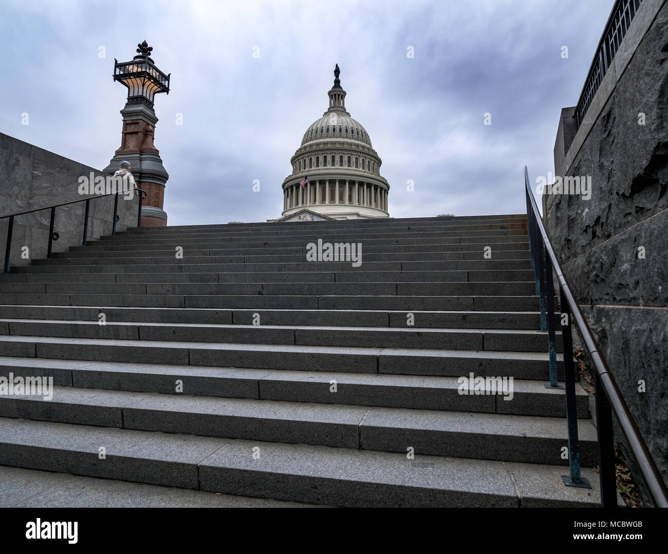 The United States capitol building with dark sclouds above Stock Photo ...
