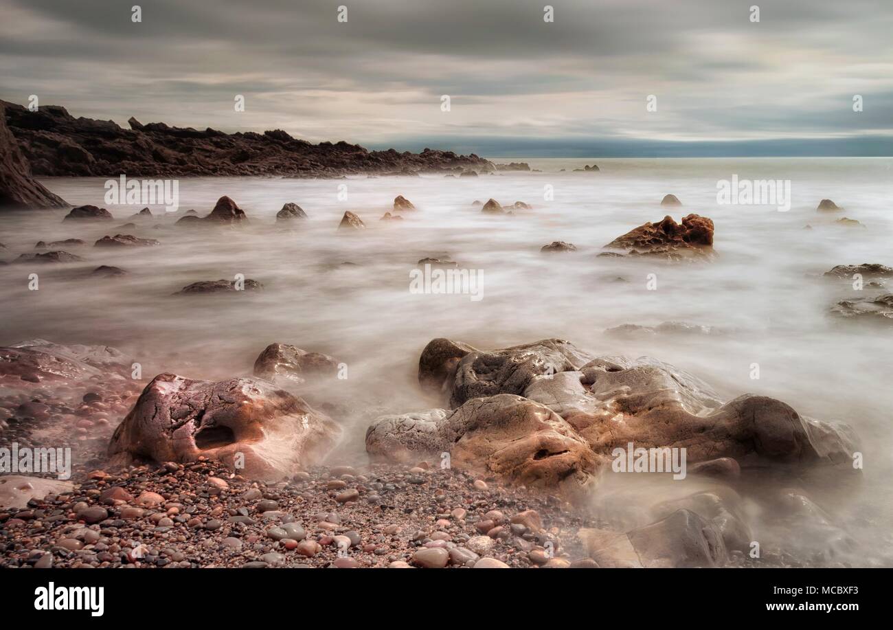 Rotherslade Bay rocks Stock Photo - Alamy
