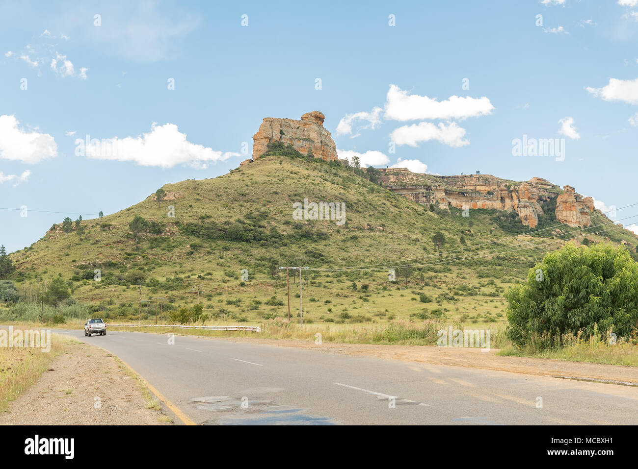 FOURIESBURG, SOUTH AFRICA - MARCH 12, 2018: Landscape with typical ...