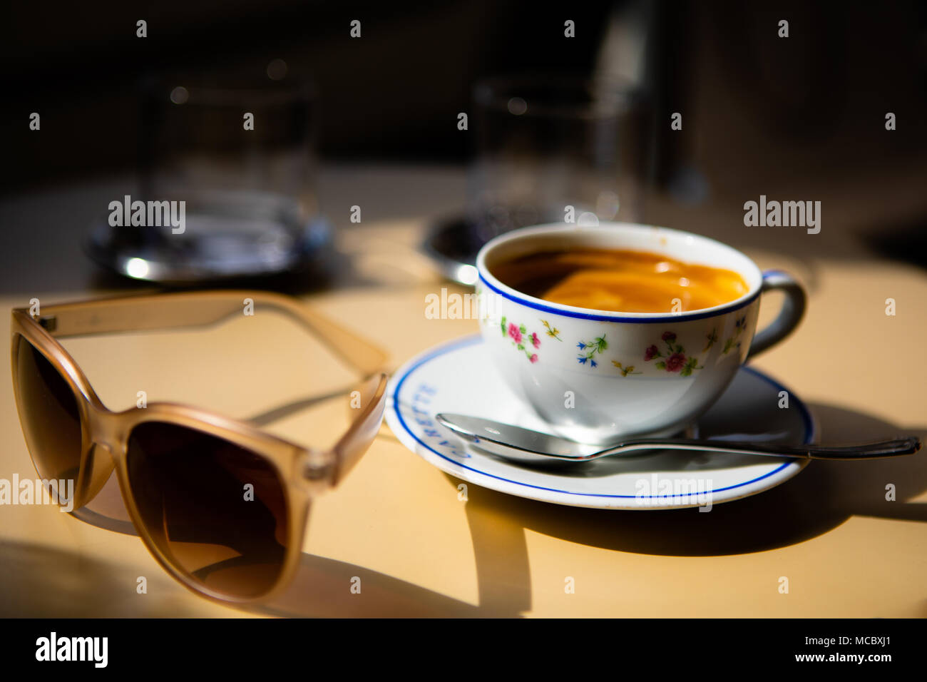 Coffee at Outdoor Cafe Stock Photo - Alamy
