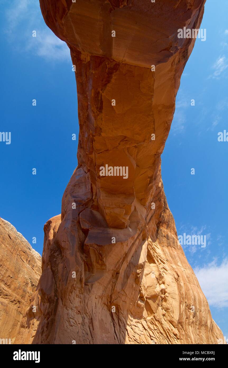 Triple Arches in Arches National Park, Utah, United States Stock Photo ...