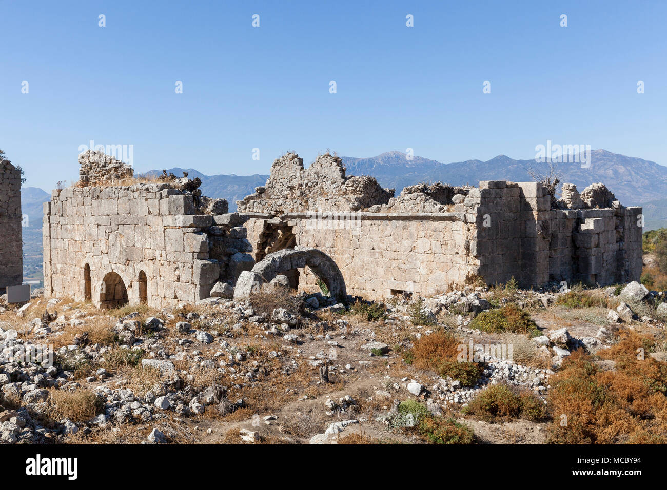 The ruins of the ancient city of Tlos, Fethiye, Turkey Stock Photo - Alamy