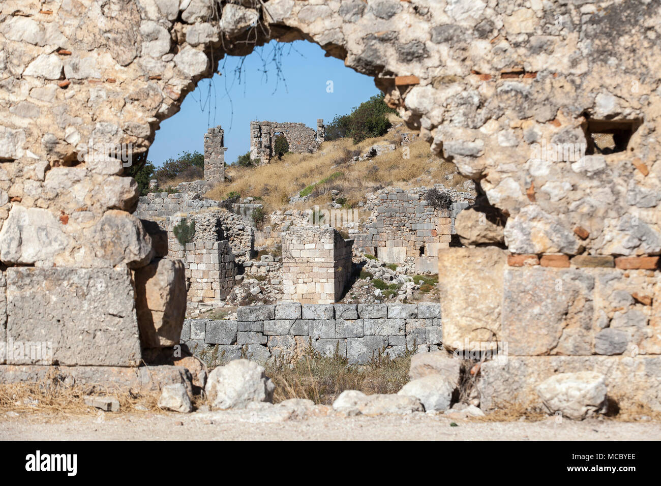 The ruins of the ancient city of Tlos, Fethiye, Turkey Stock Photo - Alamy
