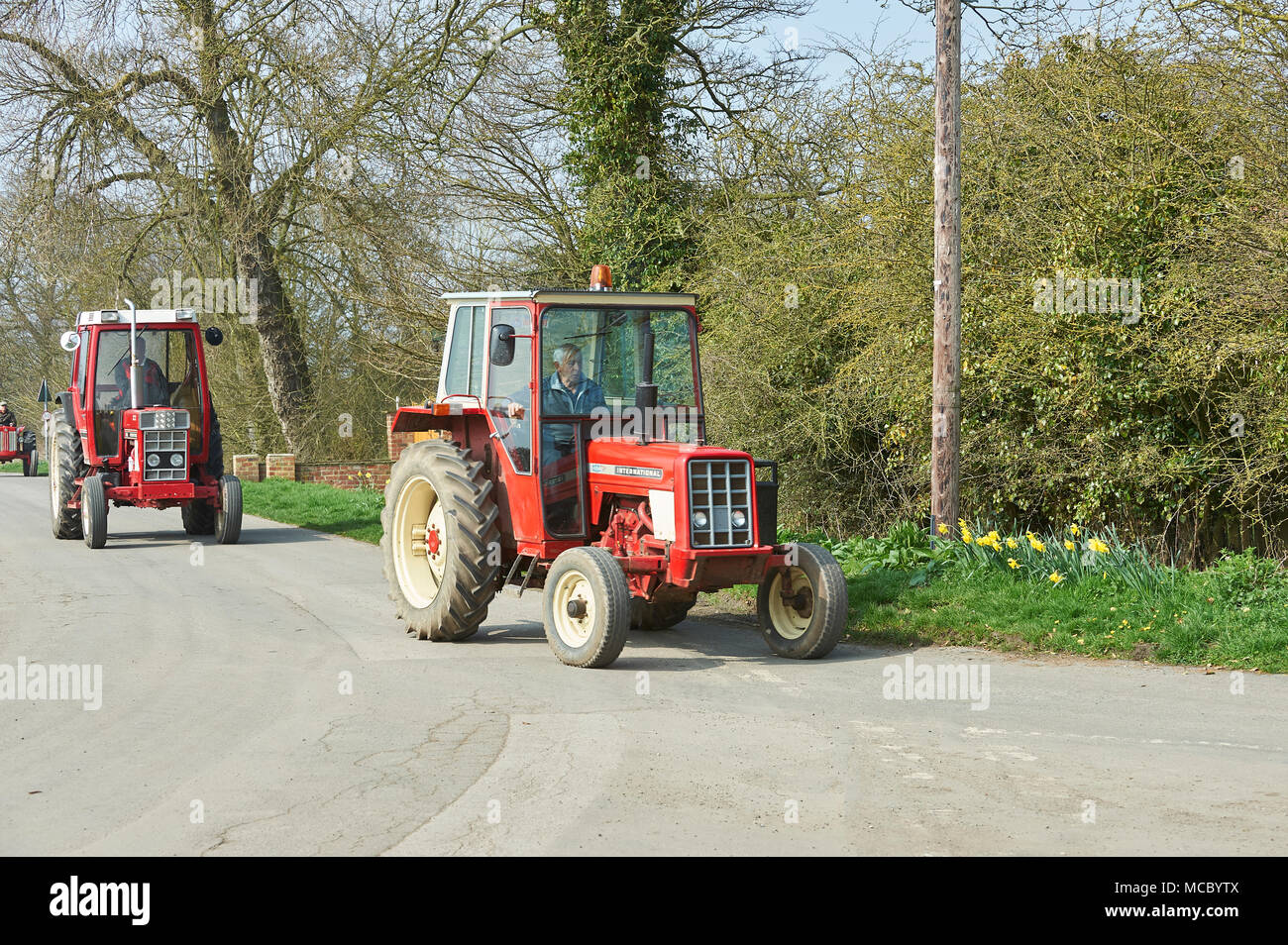 Old and Vintage Tractors on a Rally in the East Yorkshire Wolds ...