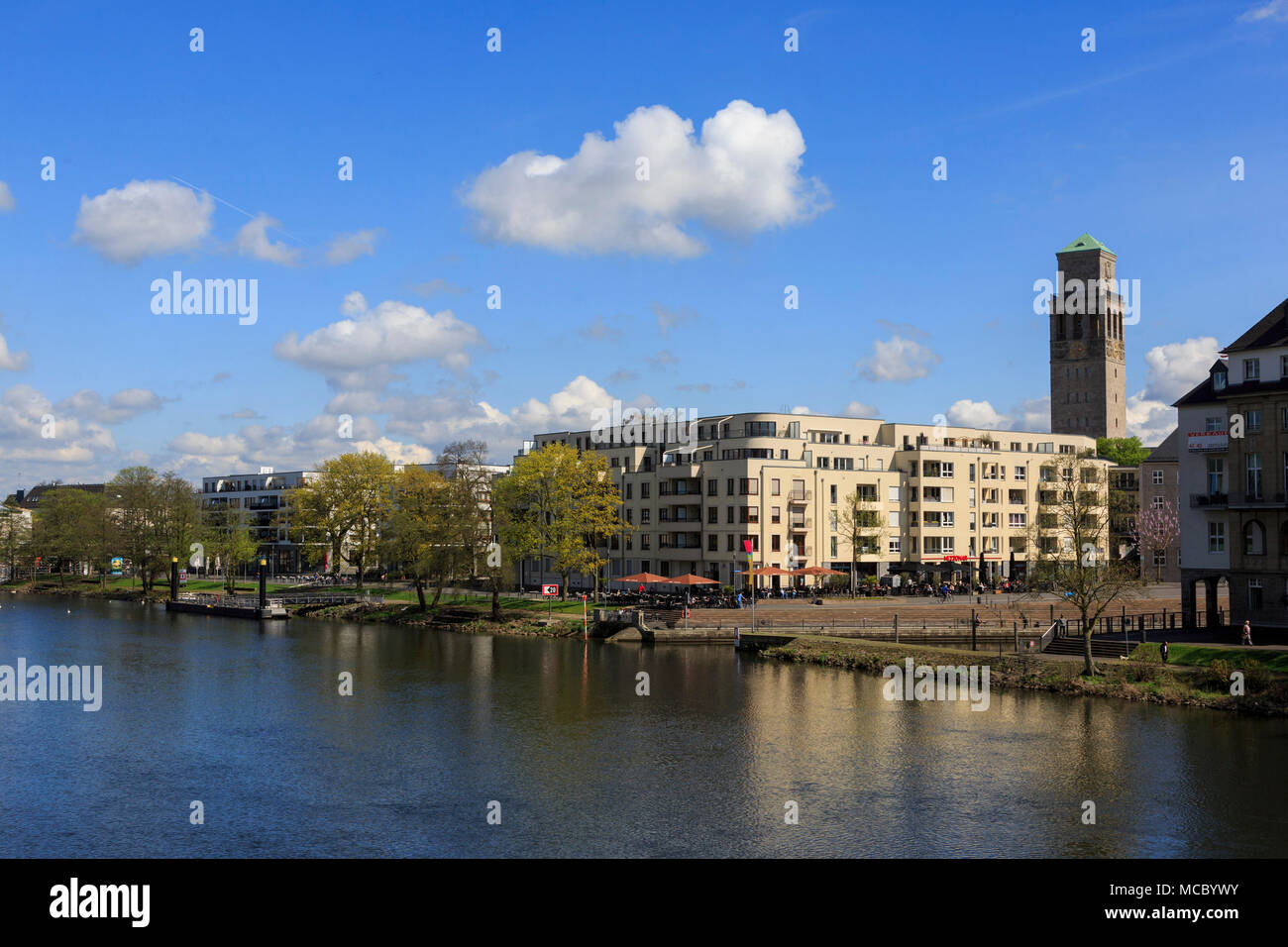 Town centre with the Ruhrbania development, Mülheim an der Ruhr, Ruhr ...