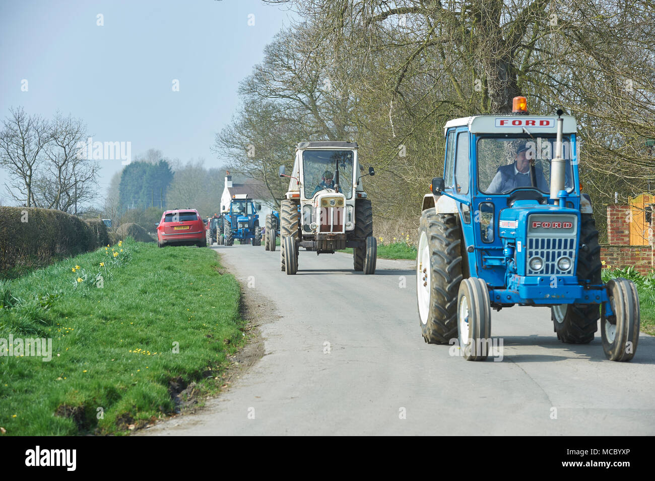 Old and Vintage Tractors on a Rally in the East Yorkshire Wolds ...