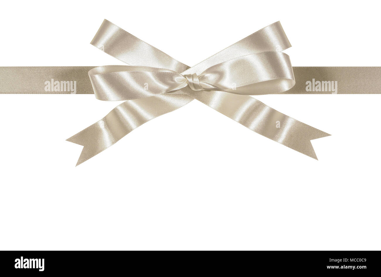 Ribbon bow silver hi-res stock photography and images - Alamy