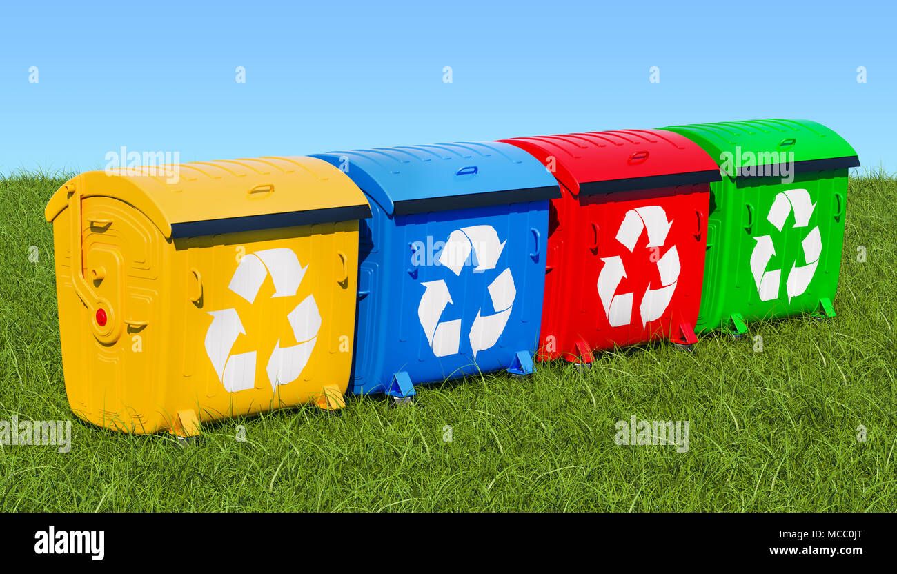 Metallic waste containers hi-res stock photography and images - Alamy