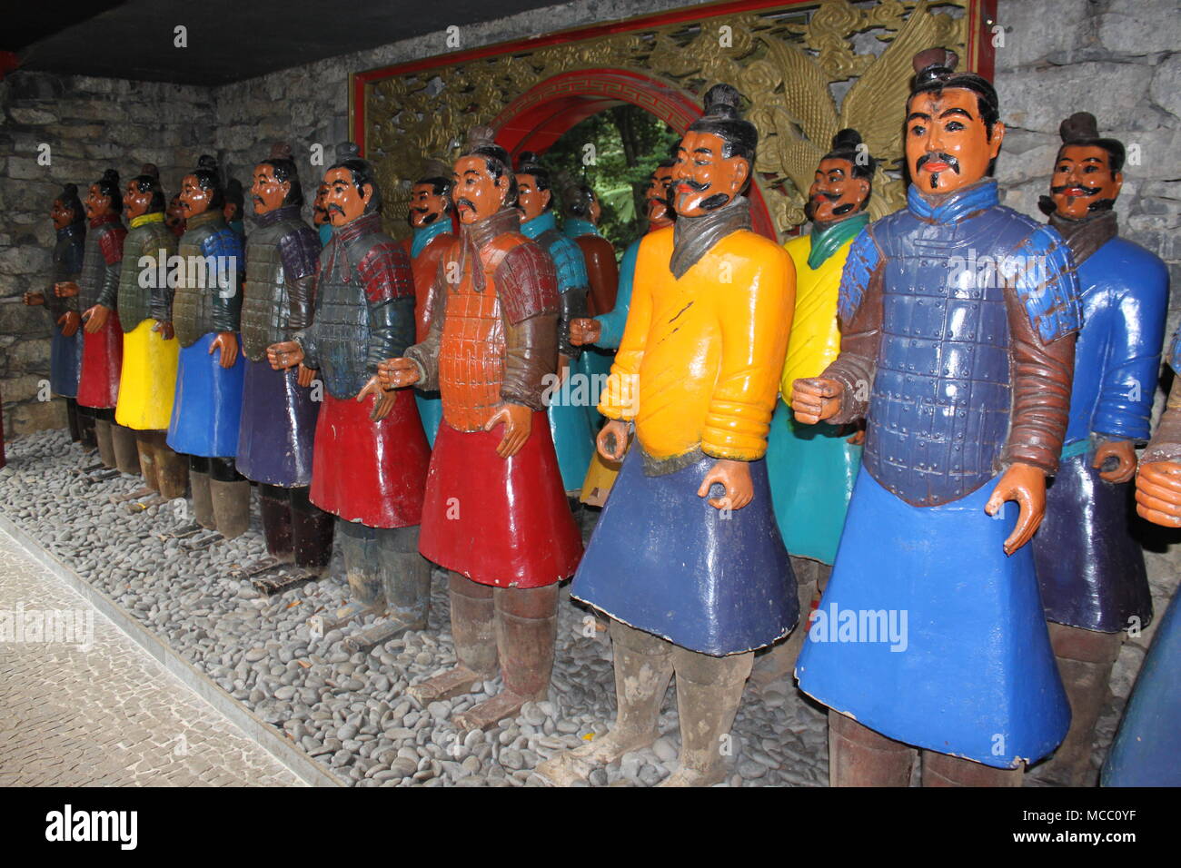 Japanese warriors standing guard in the Monte Palace Tropical Gardens ...