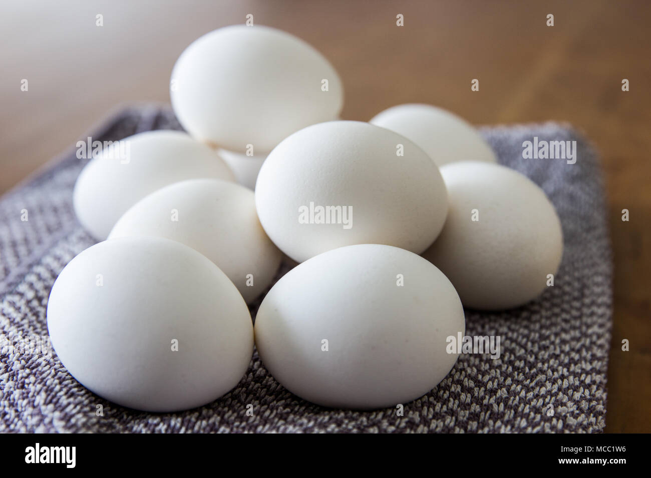 Fresh healthy white eggs ready for baking or cooking delicious meals ...