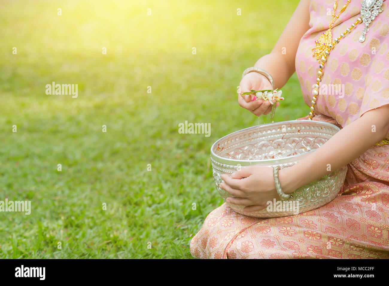Songkran festival temple hi-res stock photography and images - Alamy