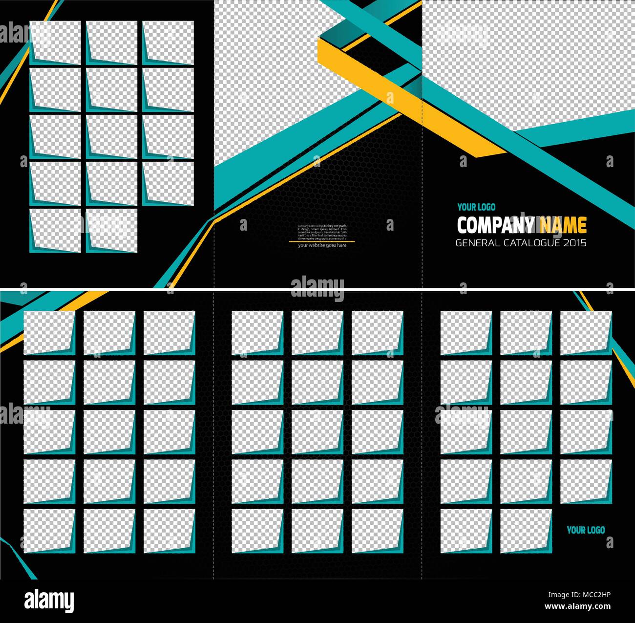 Professional tri-fold catalog, brochure and flyer template for business ...