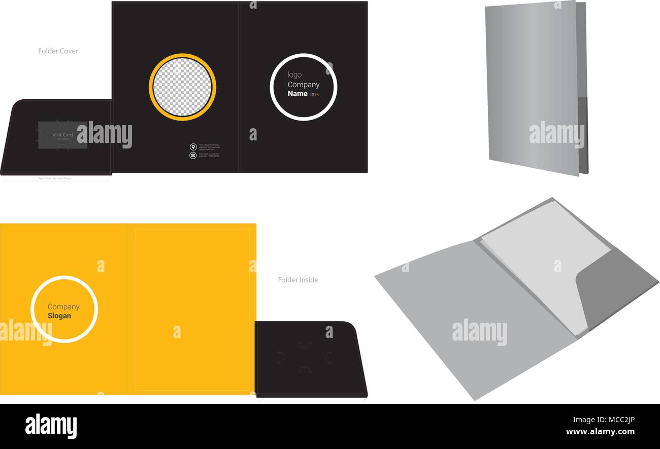Corporate Business Folder, Folder Design Template Stock Vector Image ...