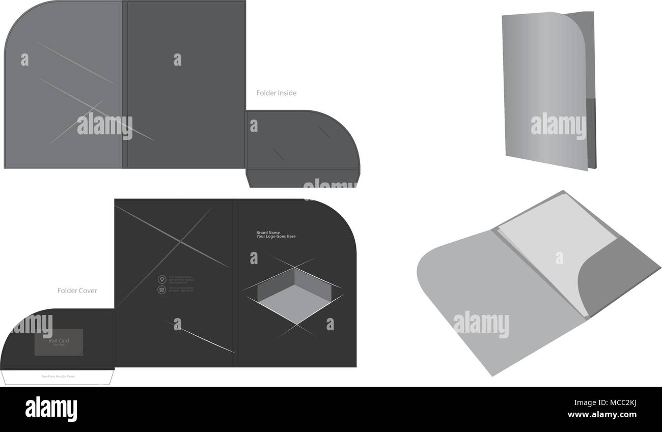 Corporate Identity Business Folder. Folder Design Template With Dicut ...