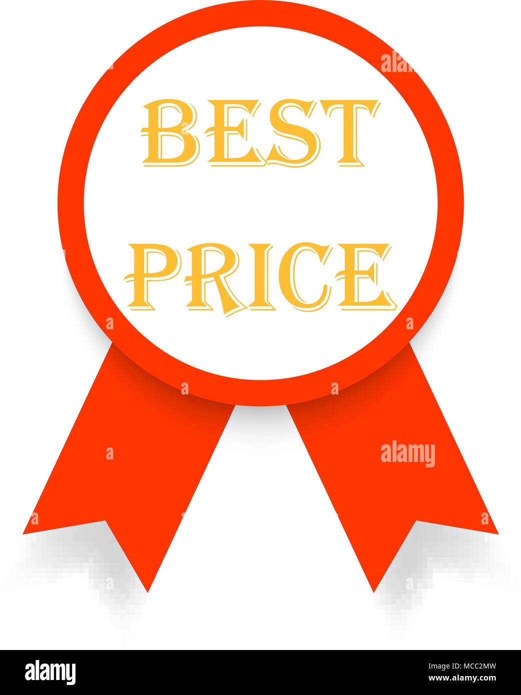 Best price emblem with ribbon on white background. Vector illustration ...