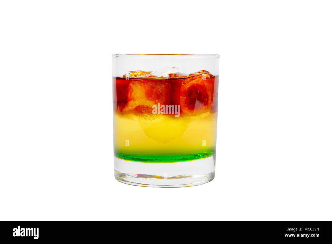 Multicolored, tri-color, cocktail red, yellow, orange, green, gradient ...