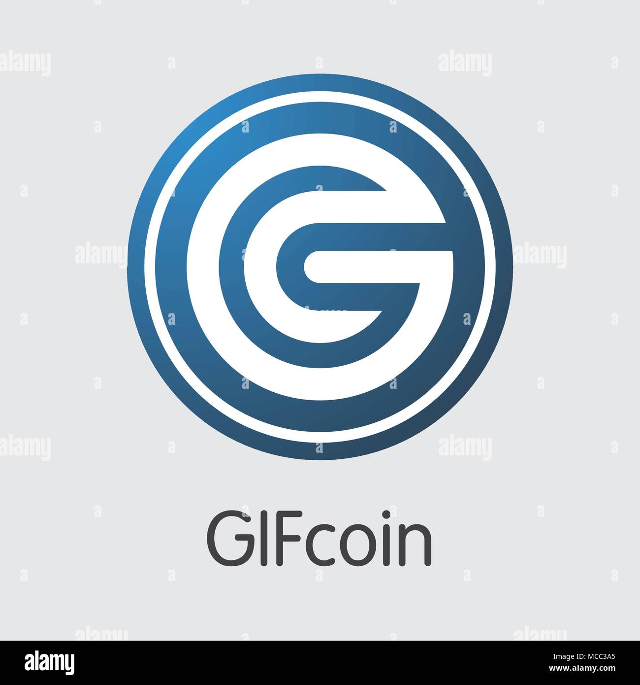 Gifcoin Cryptocurrency Coin. Vector Colored Logo of GIF Stock Vector ...