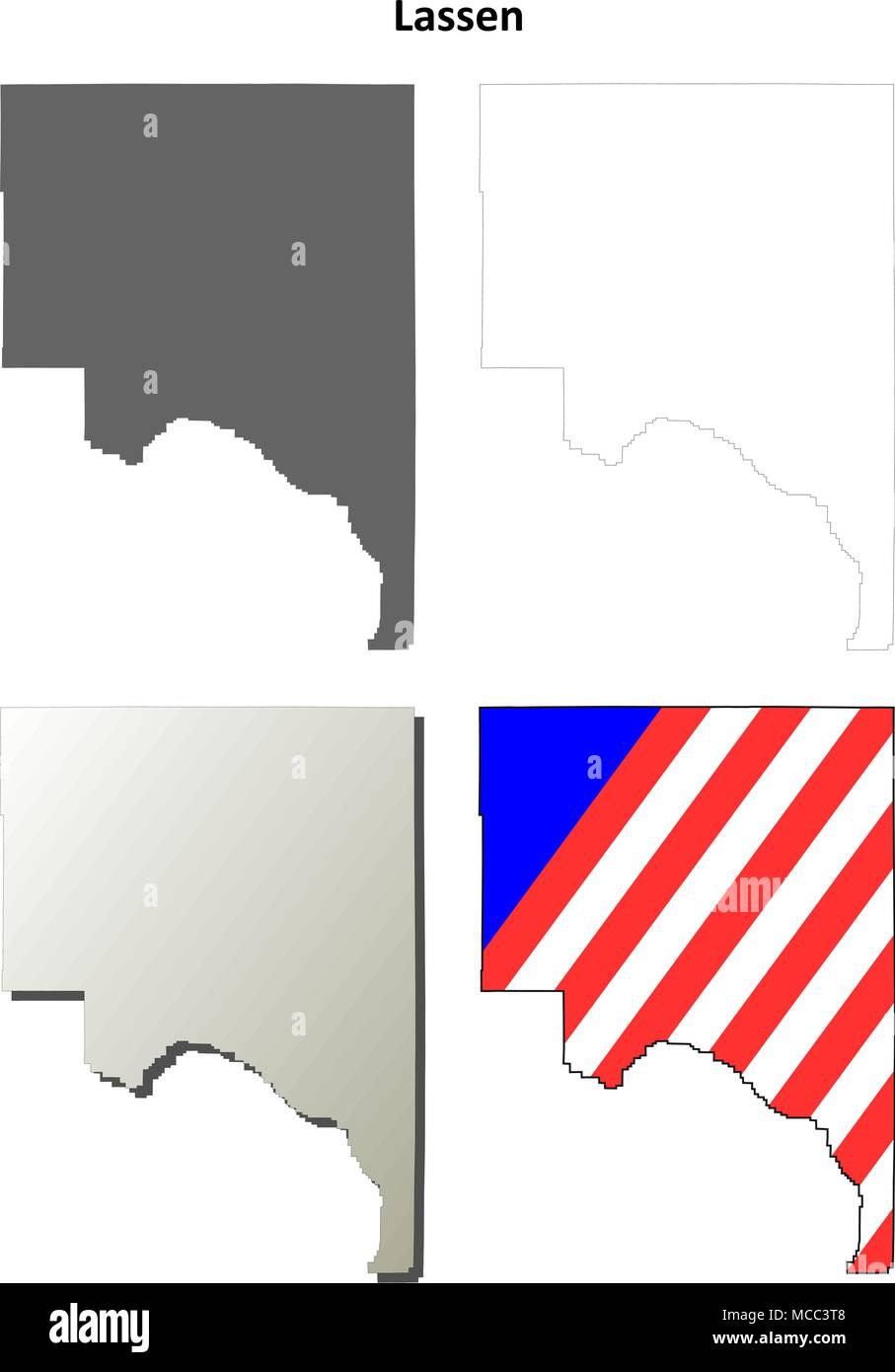 Lassen County, California outline map set Stock Vector Image & Art - Alamy