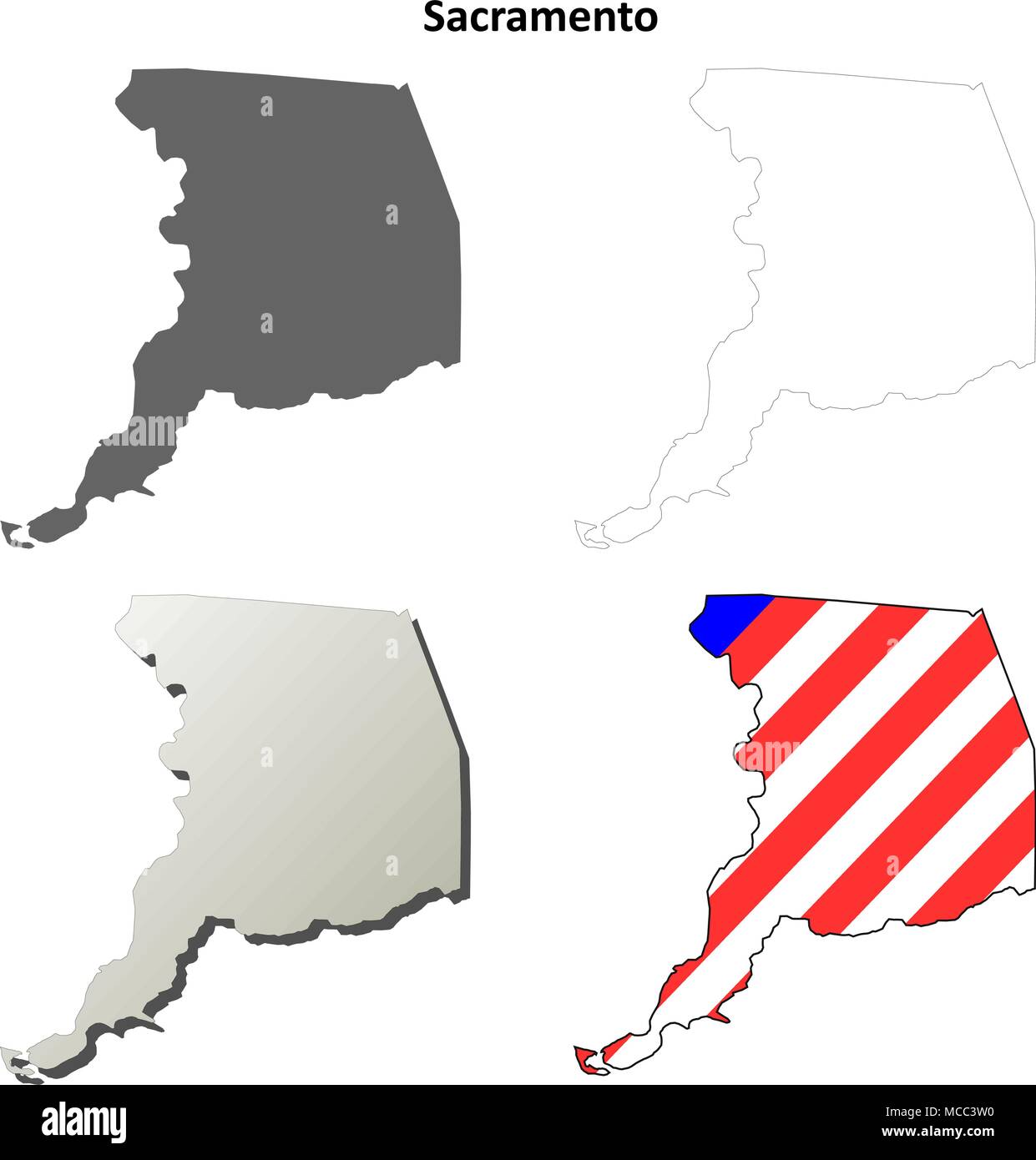 Sacramento map hi-res stock photography and images - Alamy