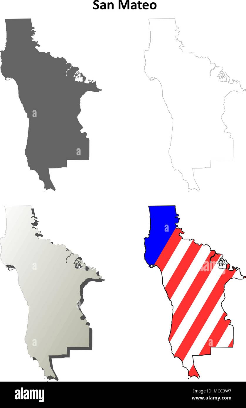 San mateo county map Stock Vector Images - Alamy