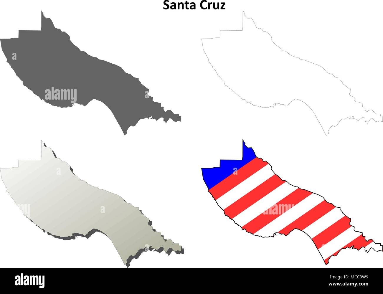 Santa cruz county map hi-res stock photography and images - Alamy
